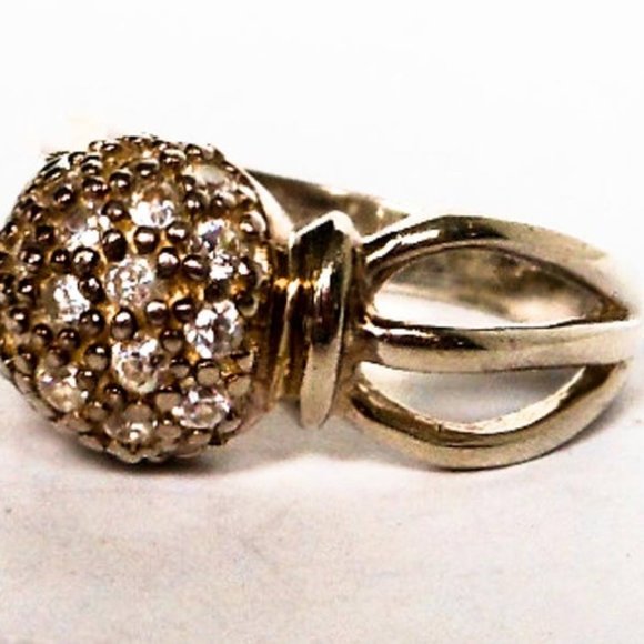 Jewelry | Sterling Crystal Ball Ring Size 6 12 | Poshmark